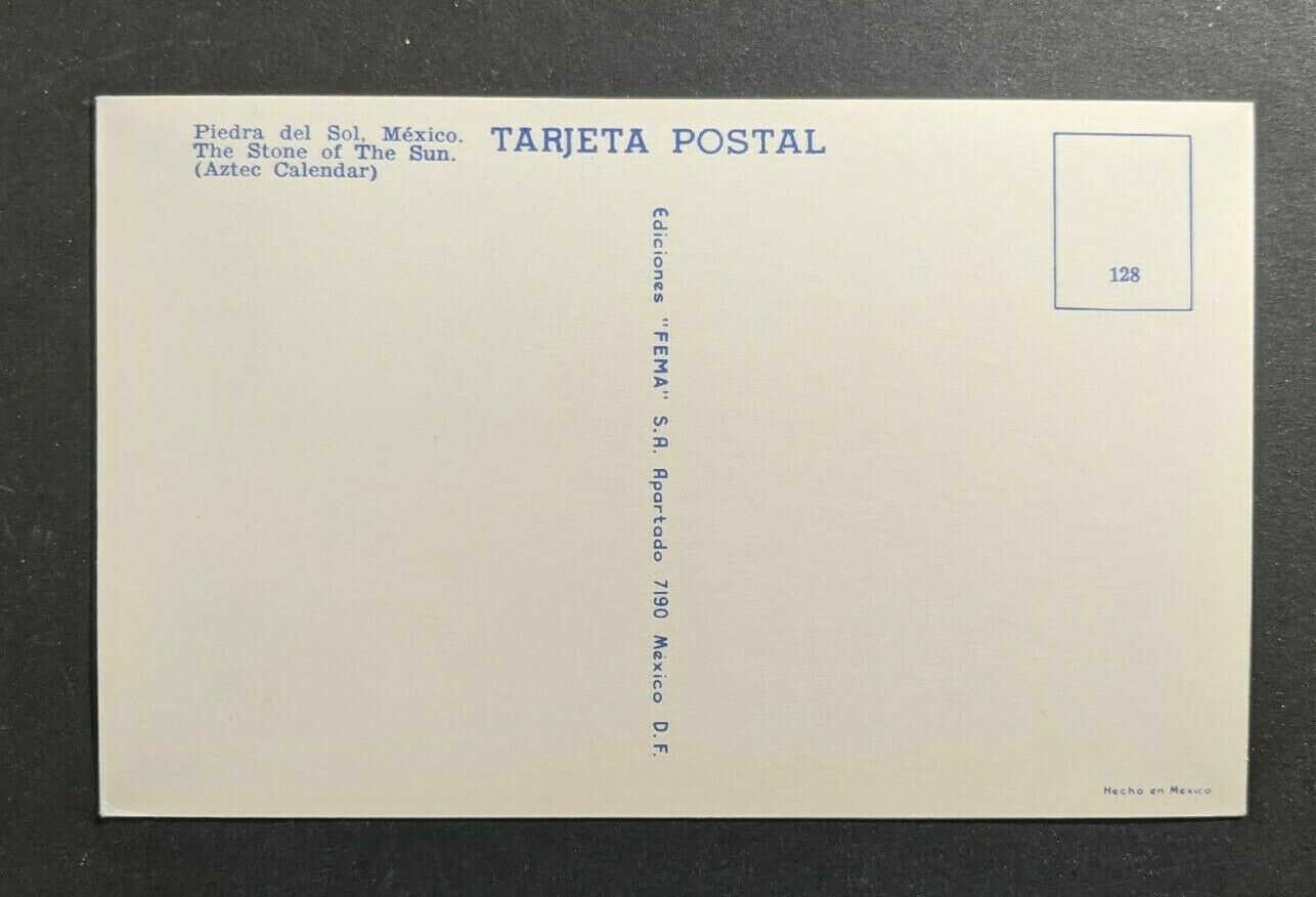 Mint Vintage Stone of the Sun Aztec Calendar Mexico Picture Postcard ...