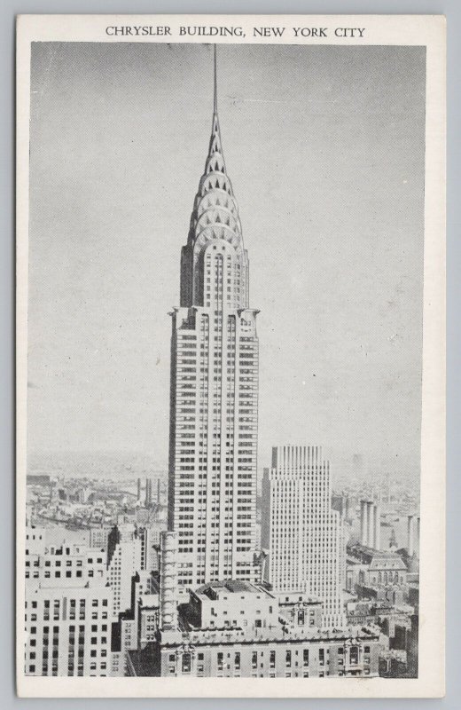 New York CityBirds Eye View Of Chrysler BuildingVintage Postcard ...