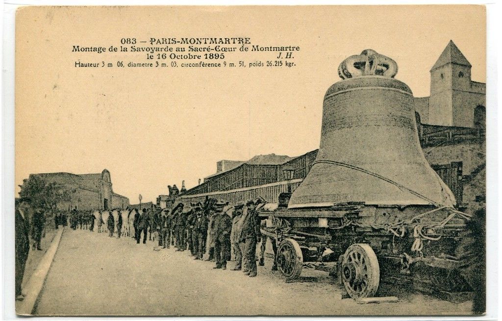 Montage Savoyarde Sacré Coeur de Montmartre Church Bell Paris France ...