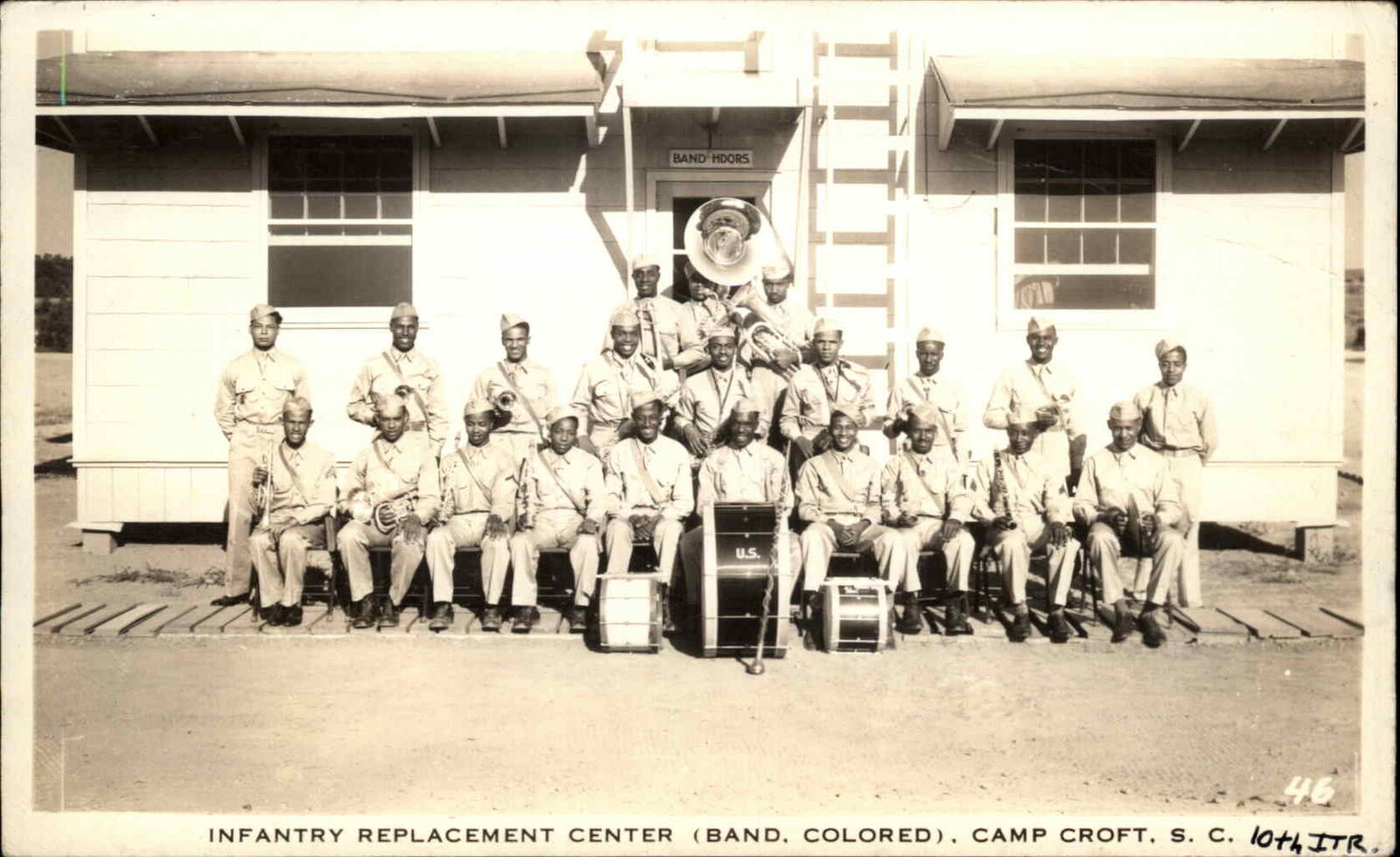 Camp Croft SC WWII Army Infantry Band Black Americana Real Photo ...