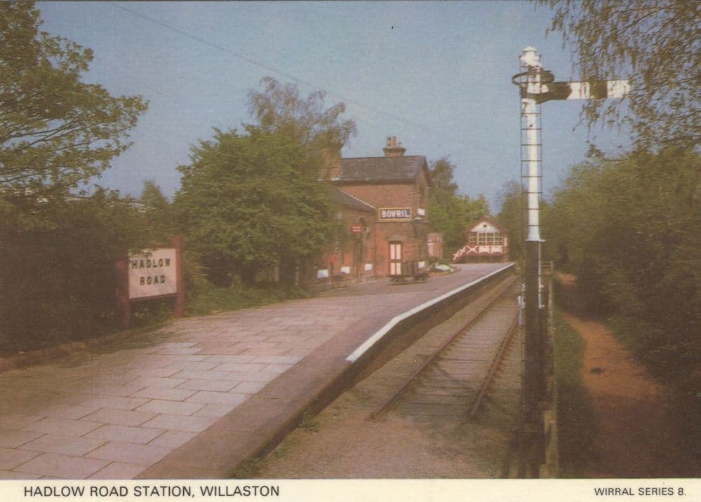 Bovril Sign At Hadlow Road Railway Station Cheshire Postcard | Topics ...