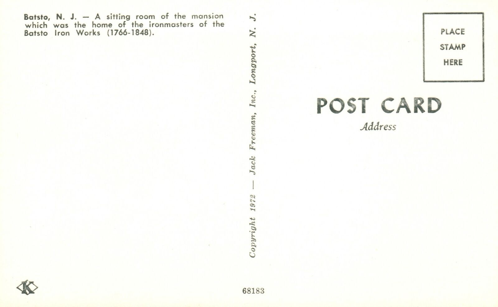 Postcard Sitting Room Of Mansion Home Of The Ironmasters Of Bastro Iron ...