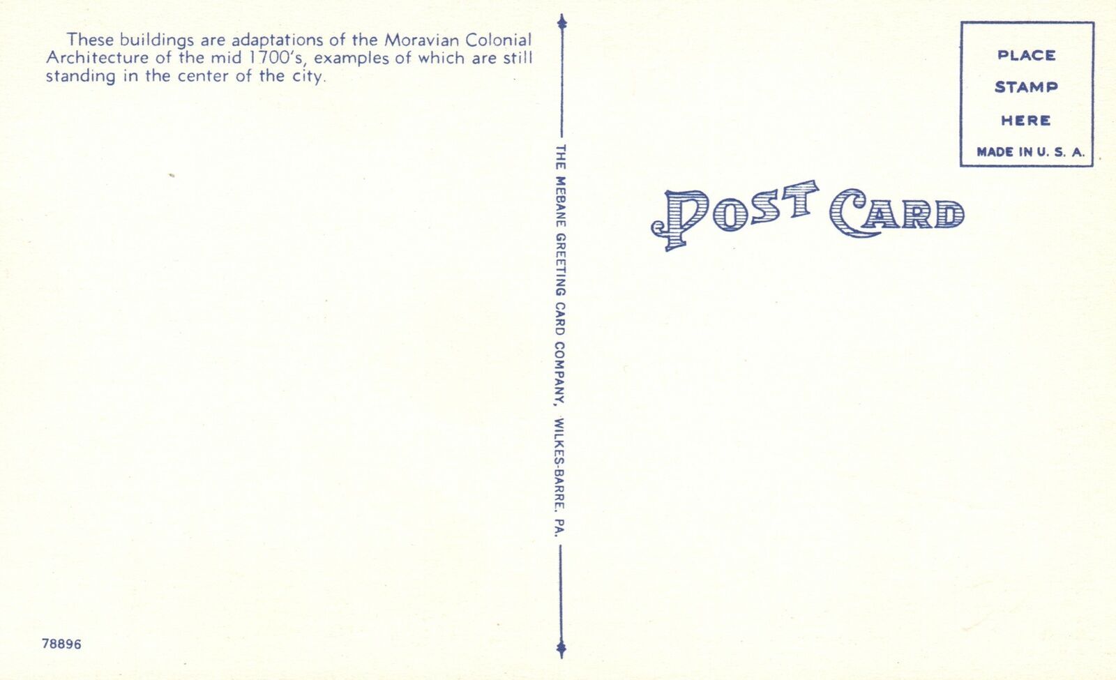 Vintage Postcard Archives Colonial Hall Dormitory Moravian College ...