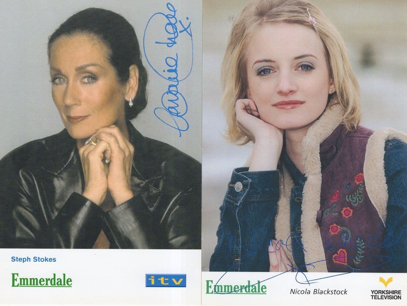 Nicola Blackstock Steph Stokes 2x Emmerdale Signed Cast Card s | Topics ...