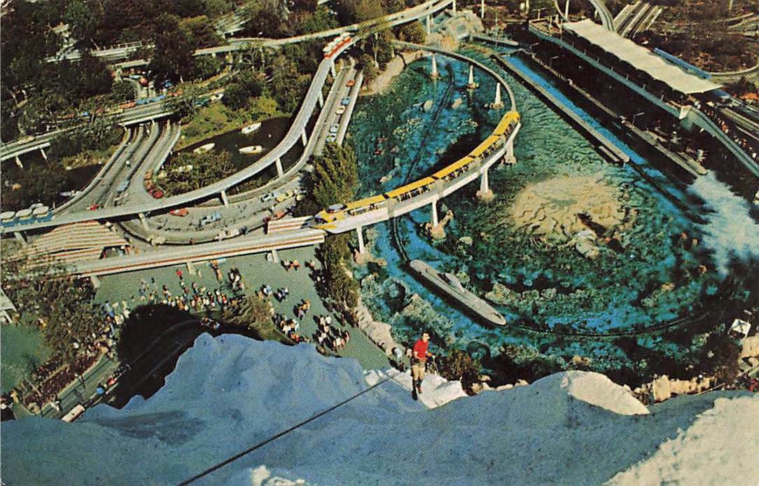Disneyland Tomorrowland Monorail Submarine Lagoon Aerial CA Chrome ...