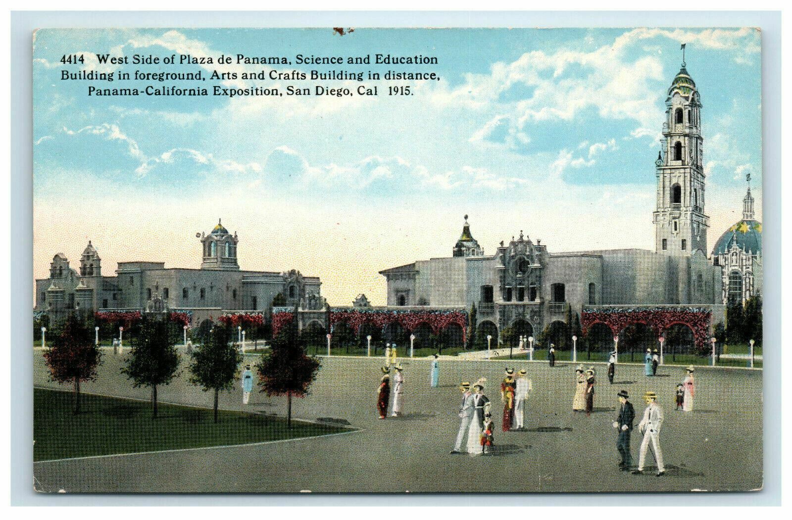 1915 San Diego CA Panama California Expo Plaza de Panama West Side ...