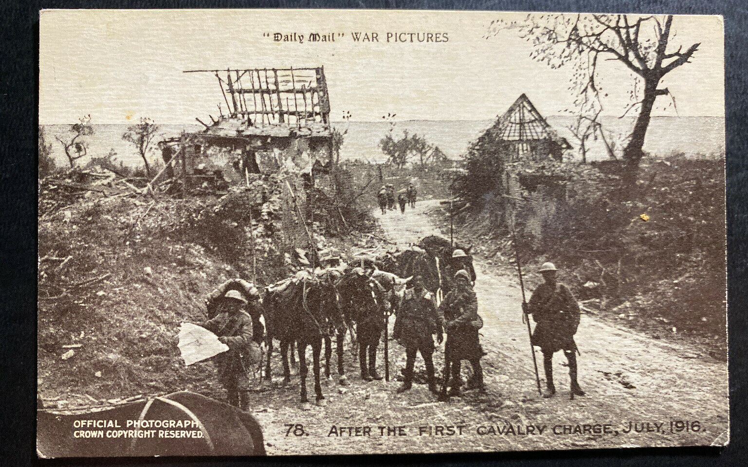 Mint England Real Picture Postcard RPPC After First Cavalry Charge WW1 ...