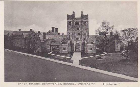 New York Ithaca The Baker Towers Dormitories Tower Cornell University ...