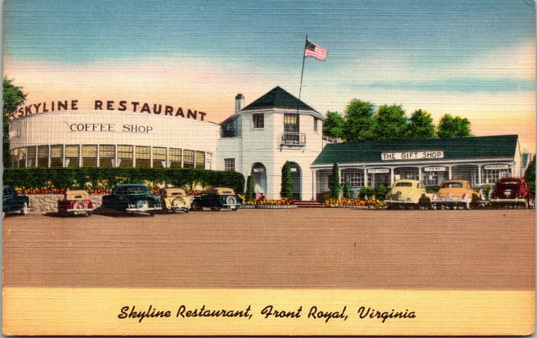 Vintage Postcard Skyline Restaurant and Coffee Shop Front Royal ...