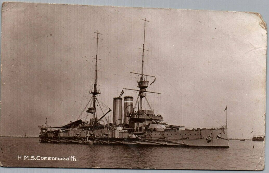 RPPC British Royal Navy HMS Commonwealth | Other / Unsorted, Postcard ...