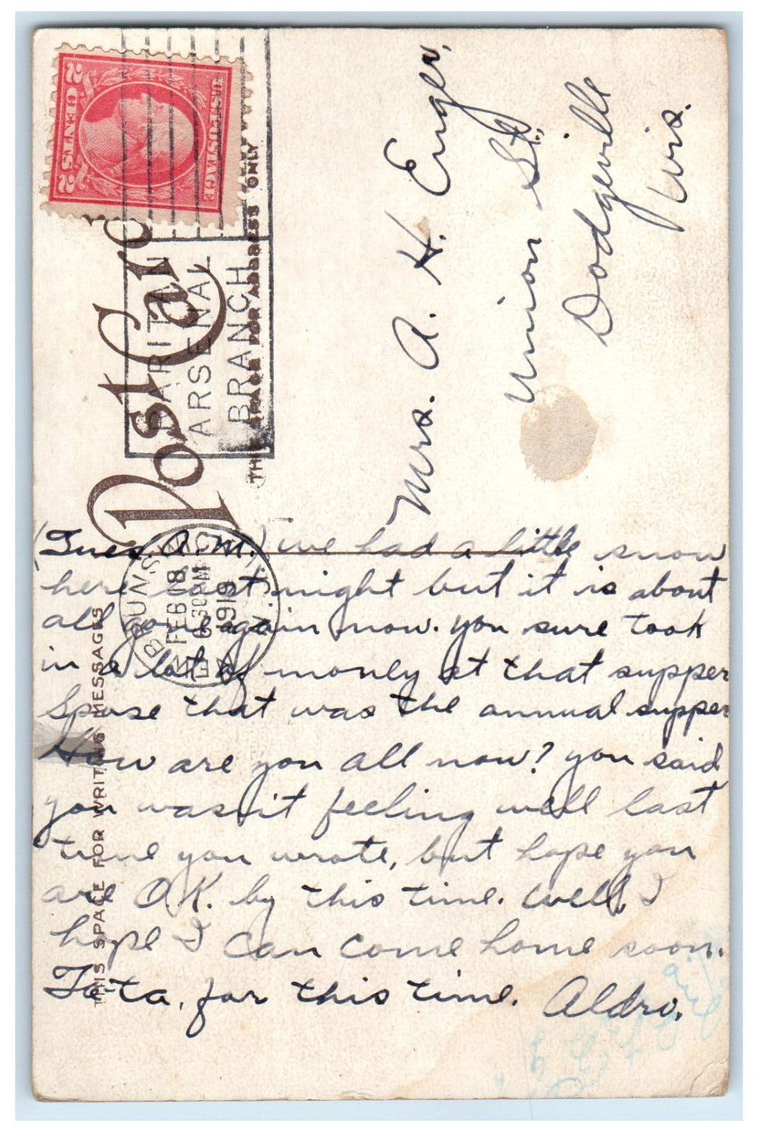 1919 Headquarters K of C Balboa Naval Training Station California CA ...