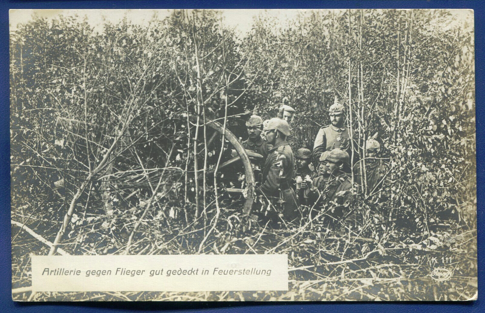 WW1 German Artillery Unit hidden from Aircraft real photo postcard ...