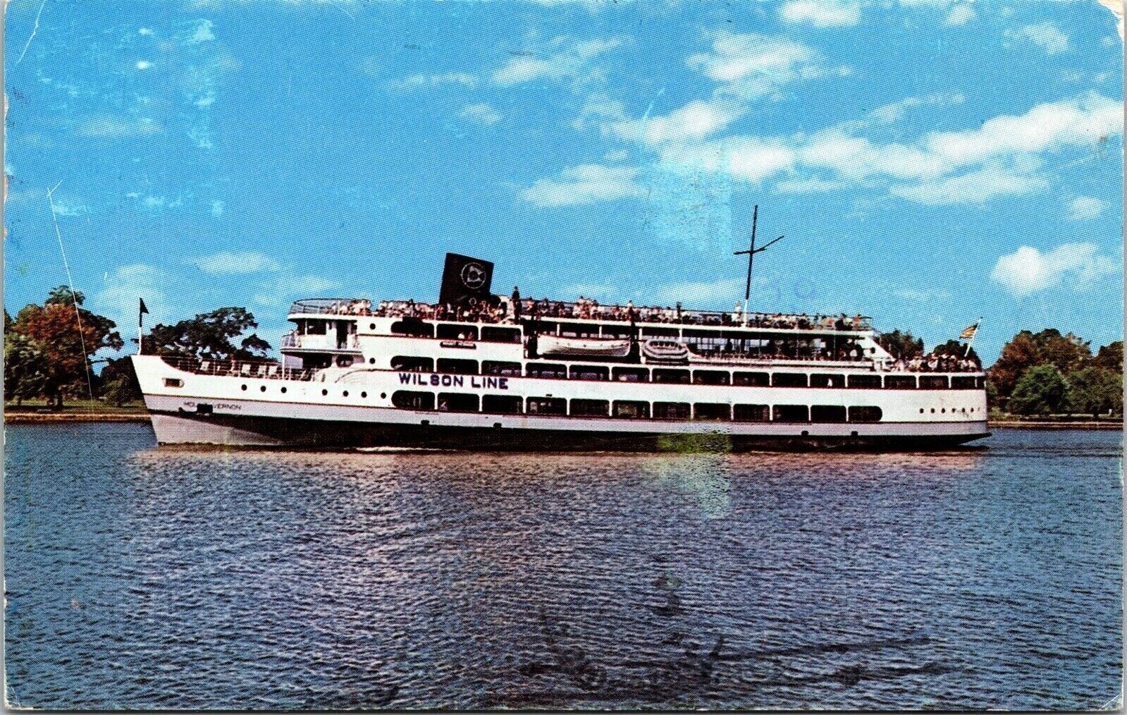 SS Mount Vernon Potomac River Cruise Washington DC Wilson Line Postcard ...