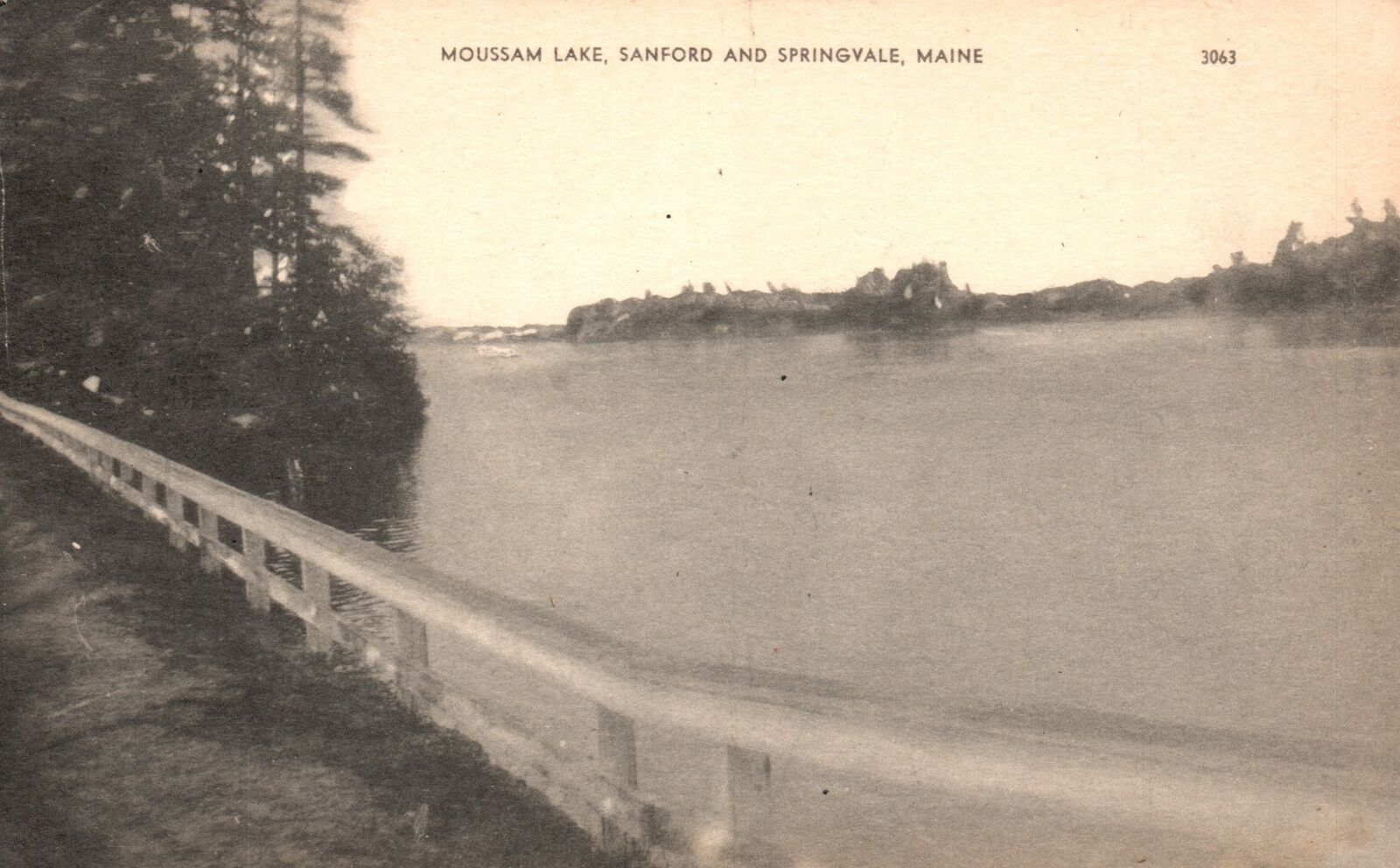 Vintage Postcard Moussam Lake Sanford And Springvale Maine American ...