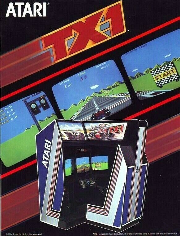 Atari TX1 Arcade FLYER Original NOS Video Game Paper Artwork Sheet ...