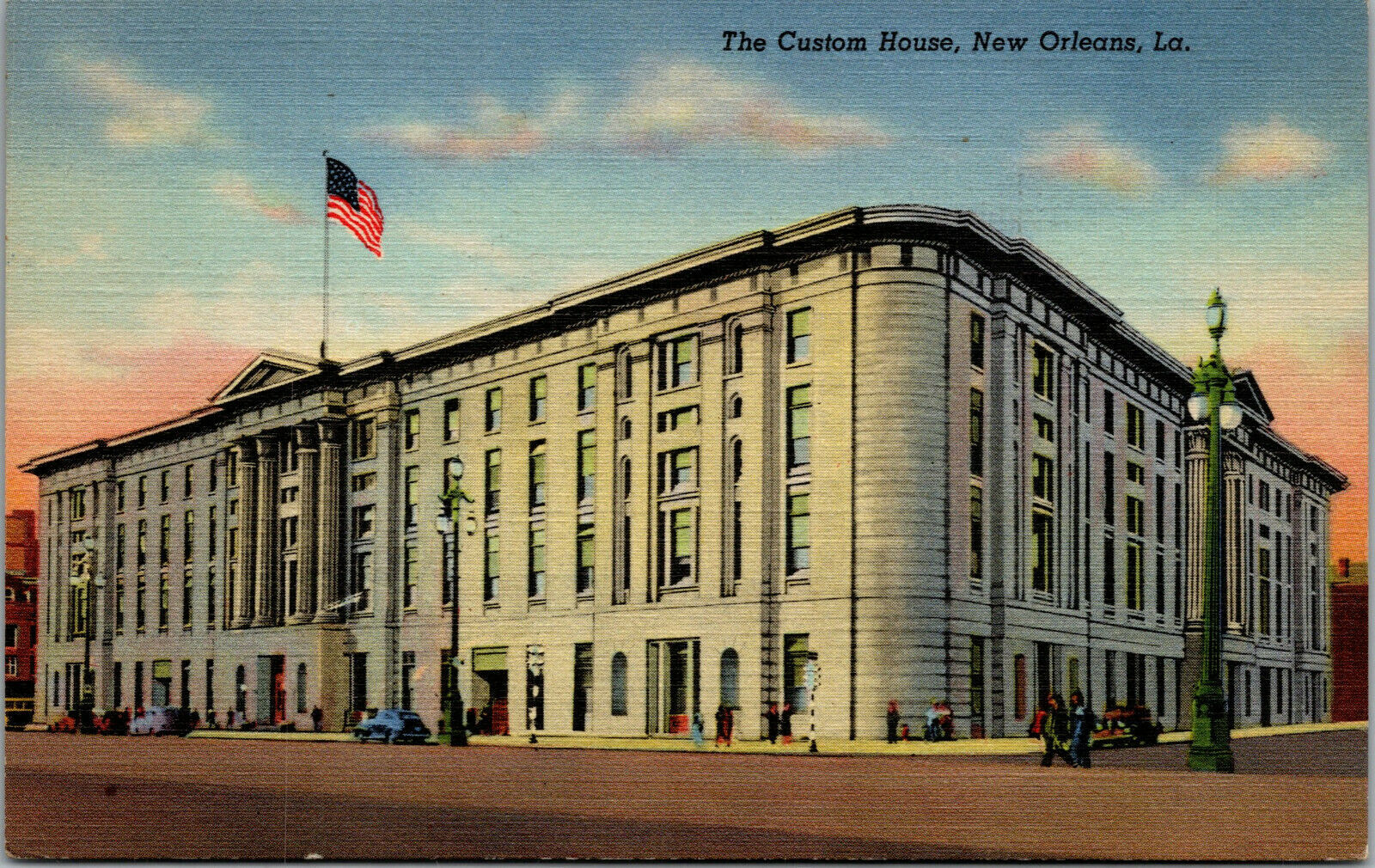 Vtg 1940s The Customs House New Orleans Louisiana LA Linen Postcard ...