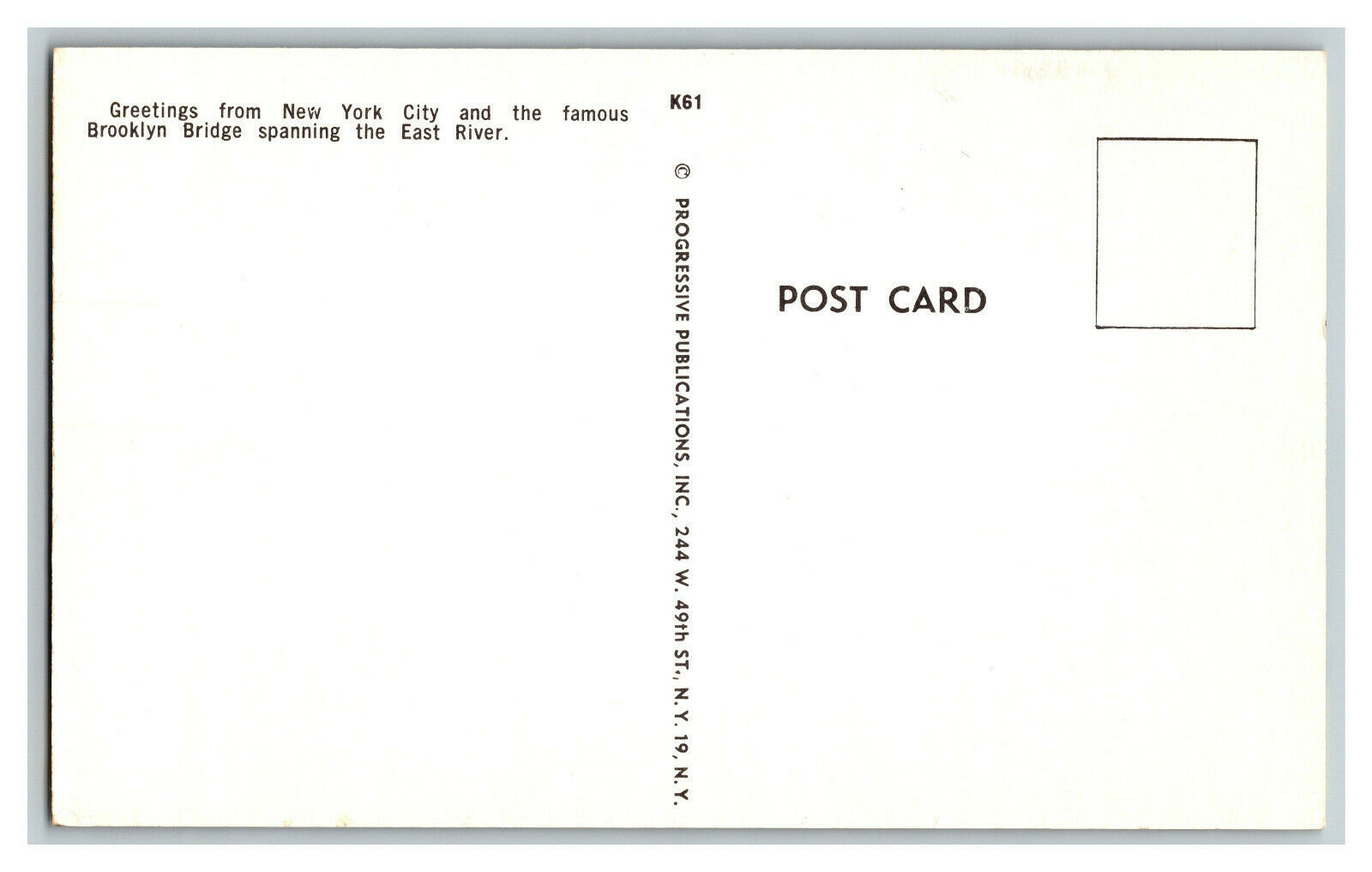 HOWDY From New York City Vintage Standard View Postcard | United States ...