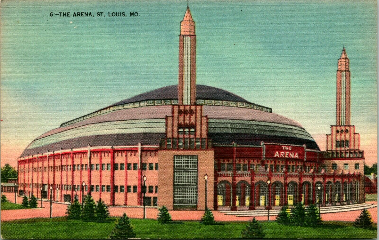 Vtg Linen Postcard St. Louis Missouri MO - The Arena - UNP | United ...