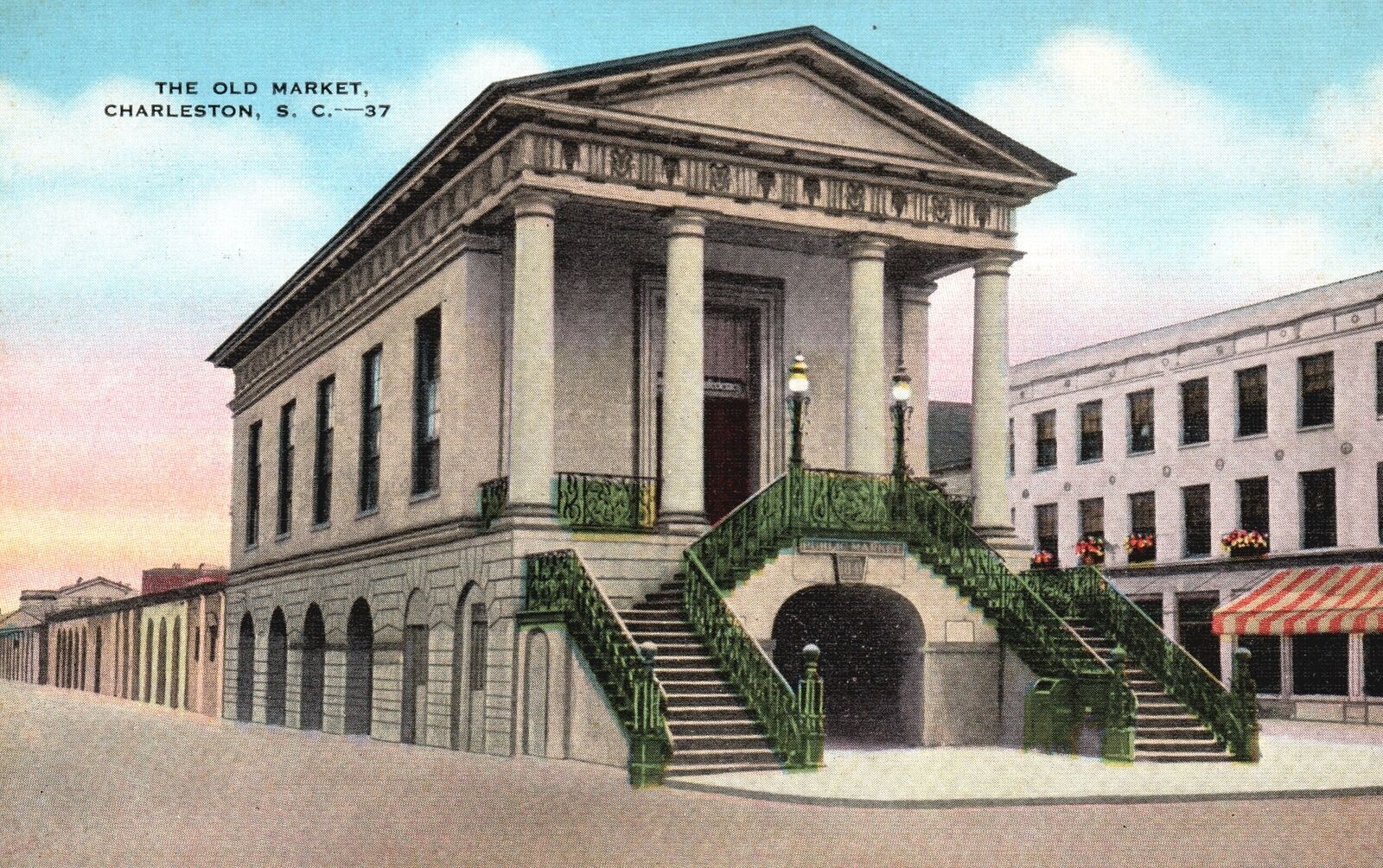 Vintage Postcard The Old Market Building Charleston South Carolina SC ...