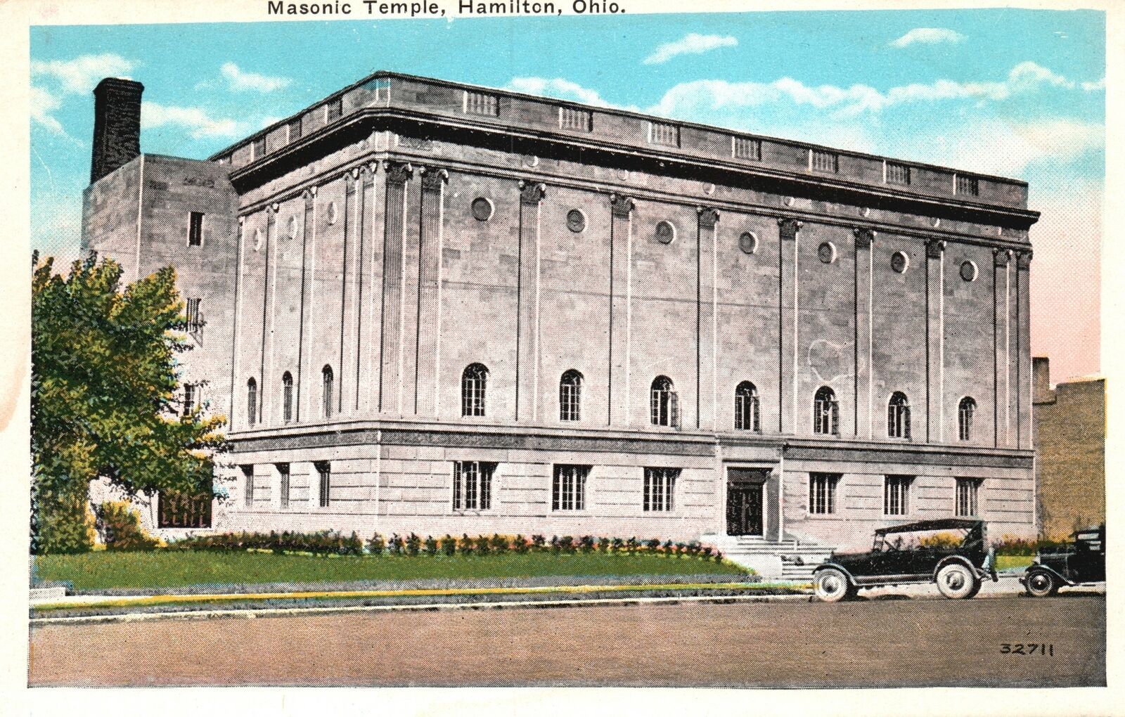 Vintage Postcard Masonic Temple Historical Landmark Hamilton Ohio OH ...