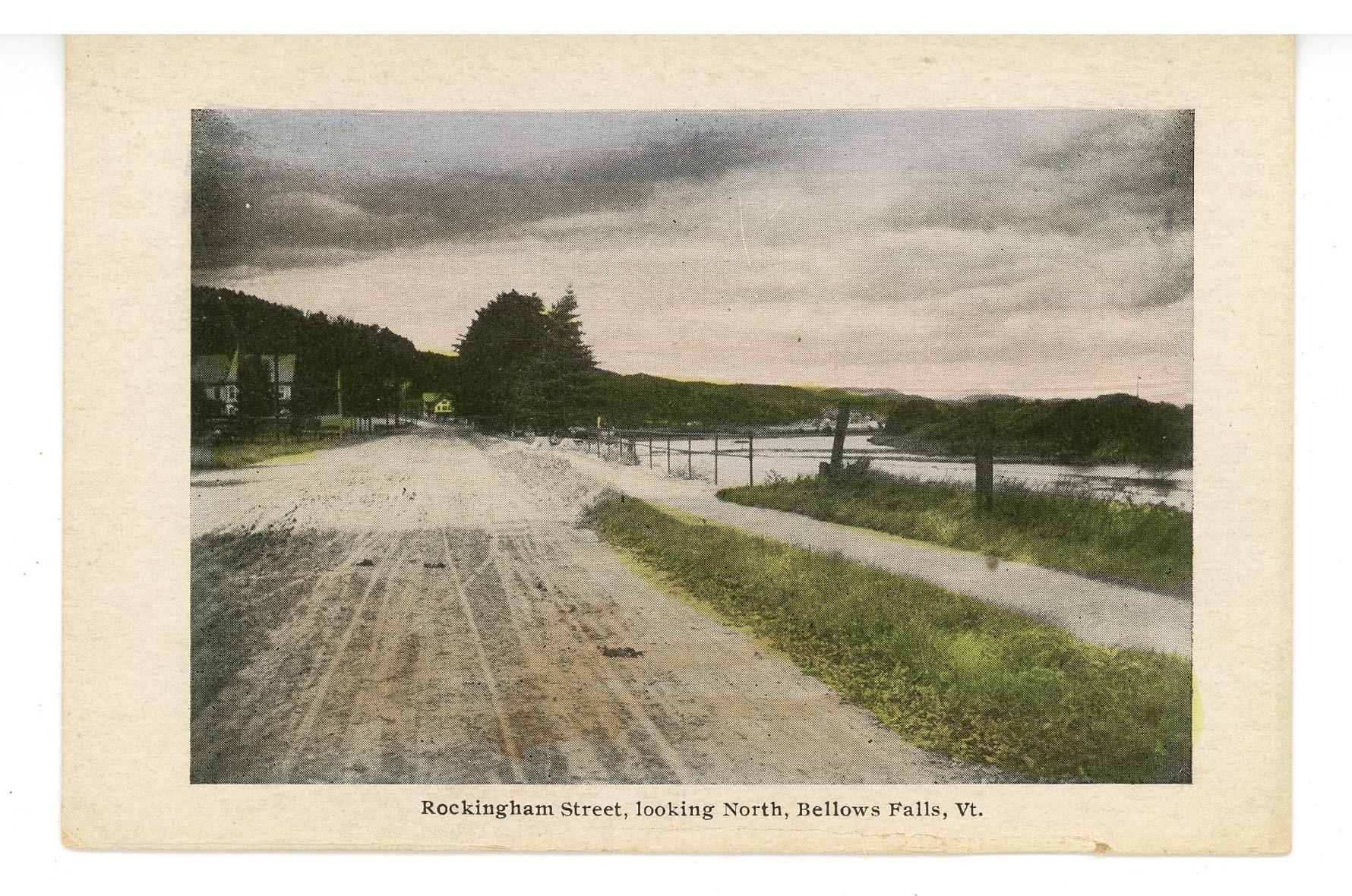 VT - Bellows Falls. Rockingham Street looking North ca 1908 | United ...