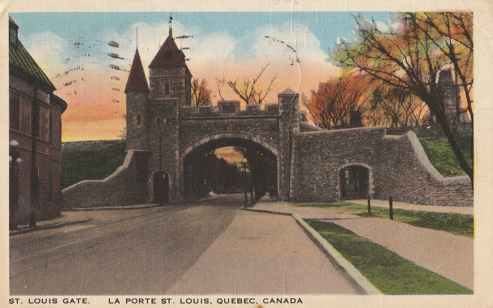 St. Louis Gate Quebec 1938 Card | Canada - Quebec - Quebec - La Cite ...