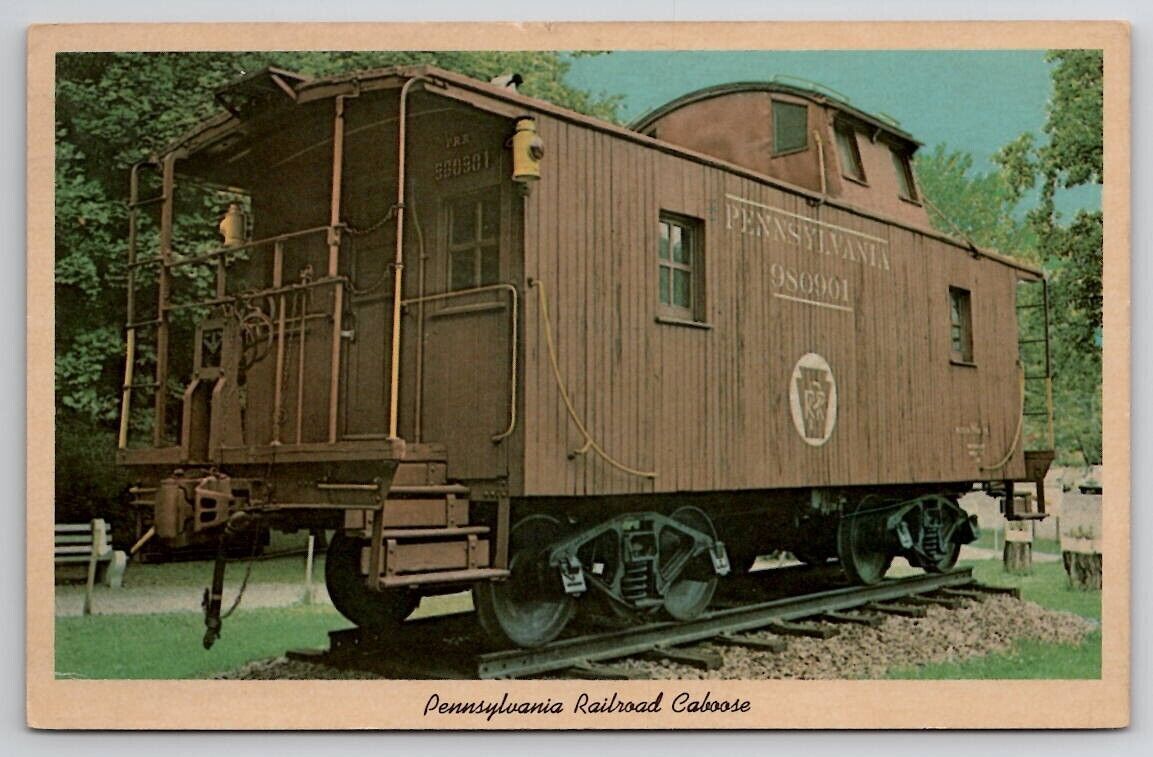 Pennsylvania Railroad Caboose On Display At Horseshoe Curve Postcard ...