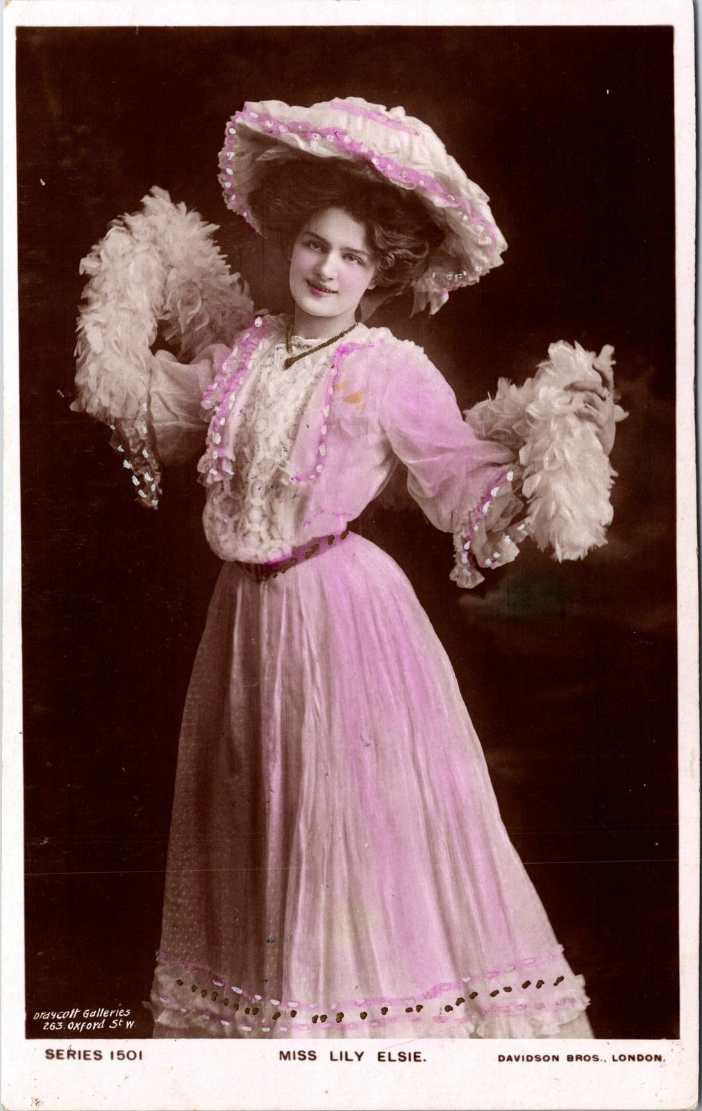 Vintage Postcard Miss Lily Elsie Glossy Photo by Davisdon Bros. of ...