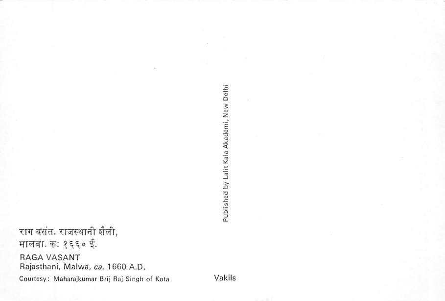 Raga Vasant Raga Vasant, Rajasthani, Malwa | Topics - Other, Postcard ...