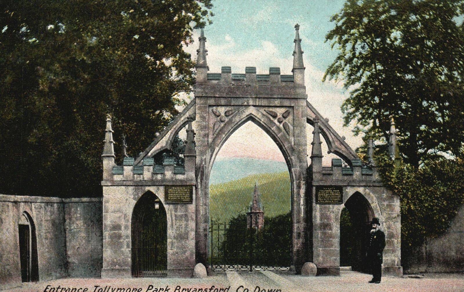Vintage Postcard 1910's Entrance Tollymore Park Bryansford County Down ...
