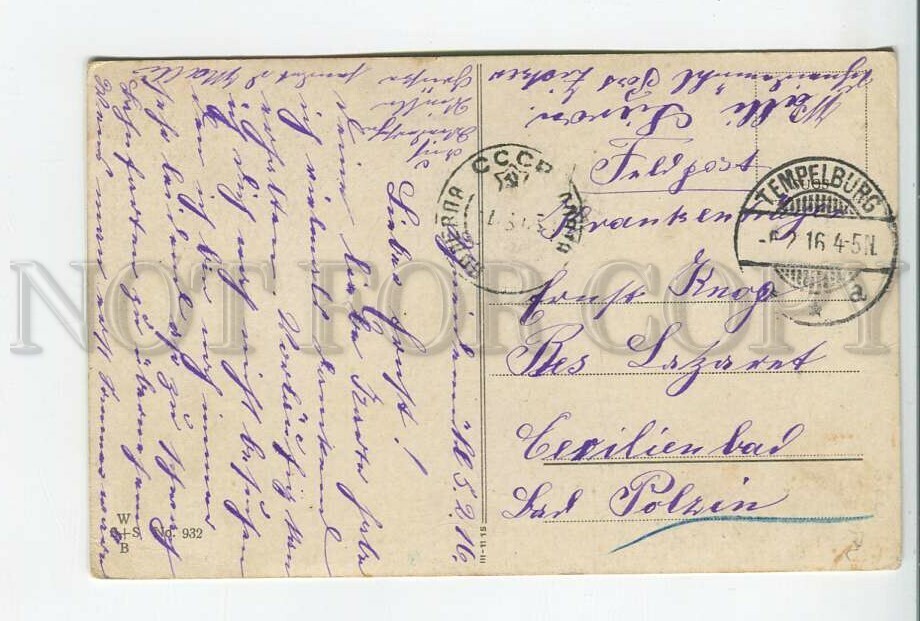 462206 WWI Germany GRUSS Woman FLAG Vintage postcard FELDPOST 1916 year ...