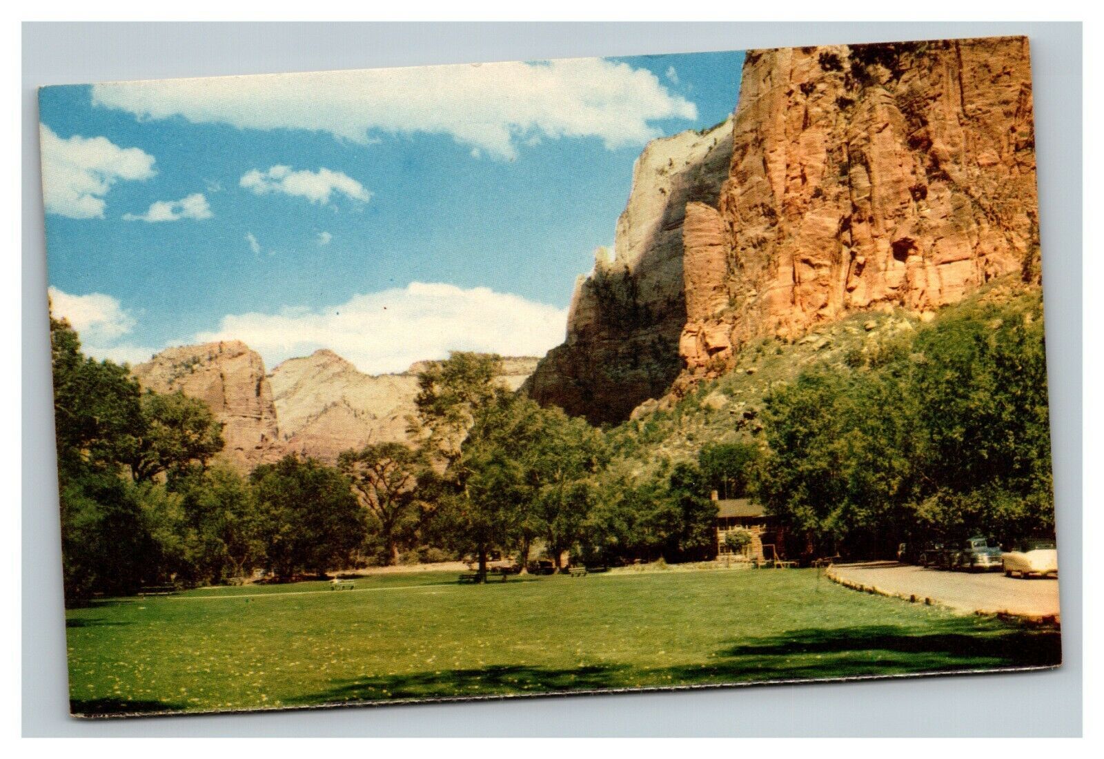 Vintage 1940's Advertising Postcard Zion Lodge at Zion National Park ...