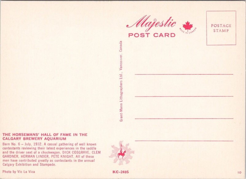 Calgary AB Horseman's Hall of Fame Calgary Brewery Rodeo Stampede ...