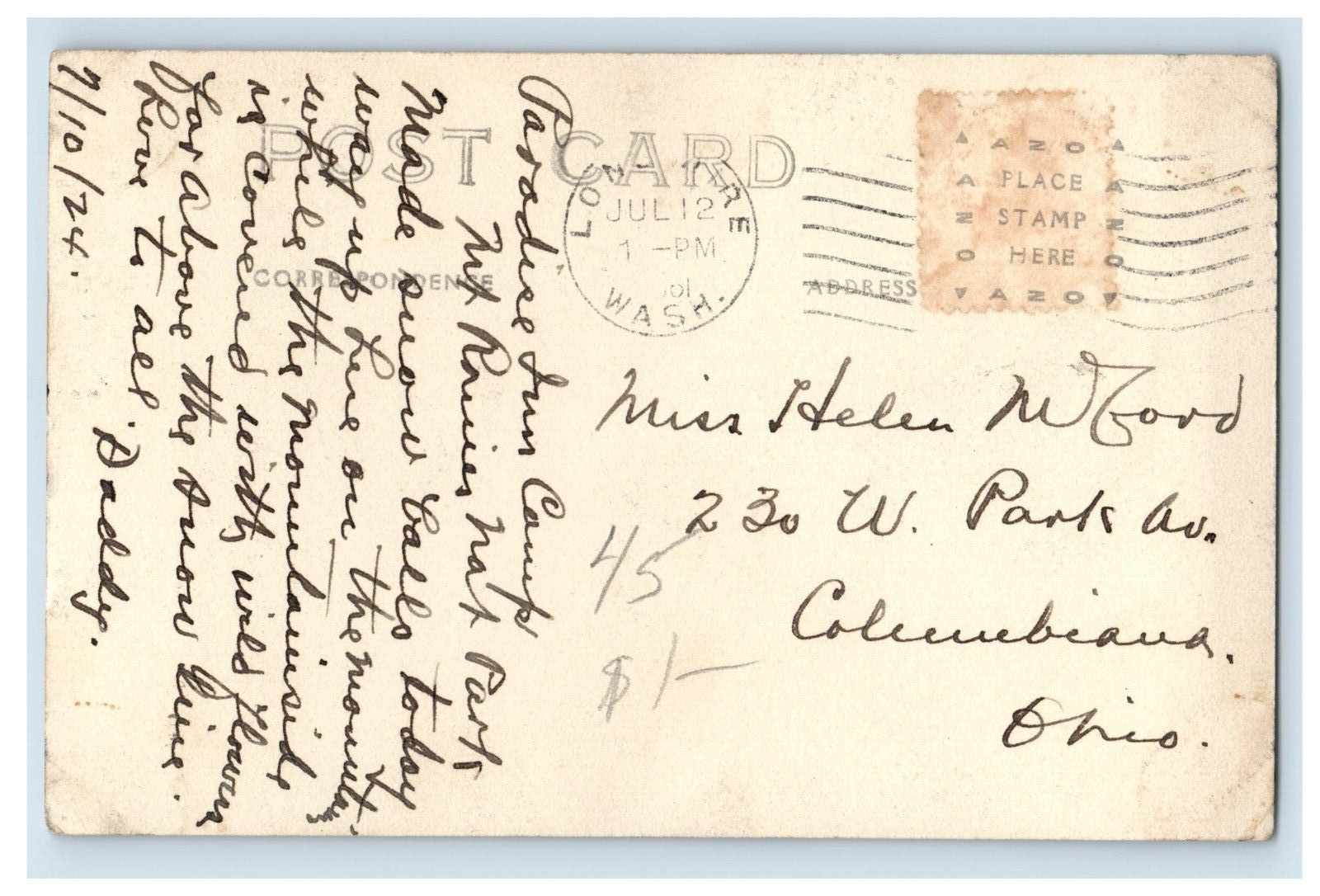 Vintage Tatoosh Range Mt Rainier Real Photo RPPC Postcard P165 | Other ...