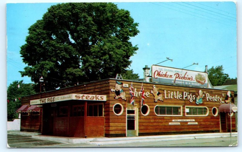 LONDON, Ontario Canada ~ THREE LITTLE PIGS RESTAURANT 1955 Roadside ...
