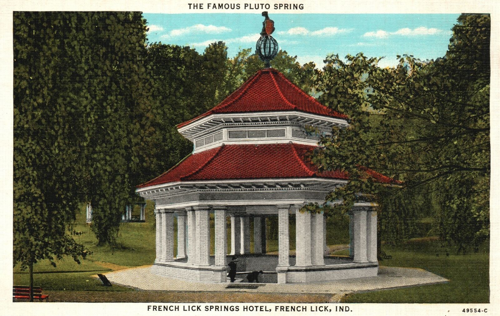 ?Vintage Postcard 1920's The Famous Pluto Springs French Lick Springs ...