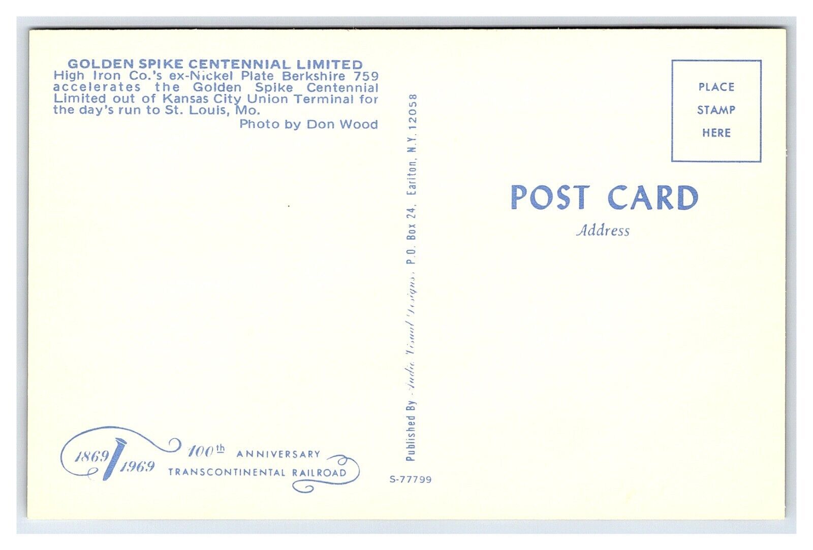 Golden Spike Centennial Limited Kansas City Terminal Railroad Train ...