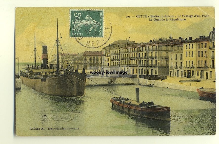 su272 - Cargo Ship arriving at Cette , France - postcard | Europe ...