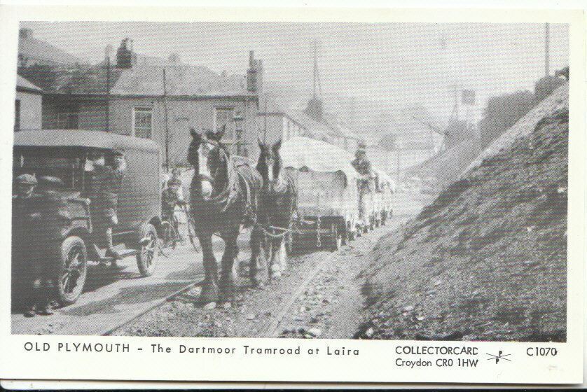 Devon Postcard - Old Plymouth - The Dartmoor Tramroad at Laira - Ref ...