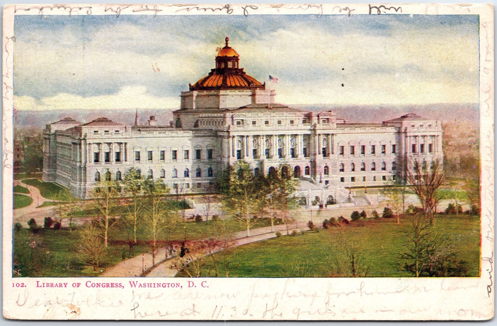 Vintage Postcard Library of Congress Complex in Washington D.C. Pioneer ...
