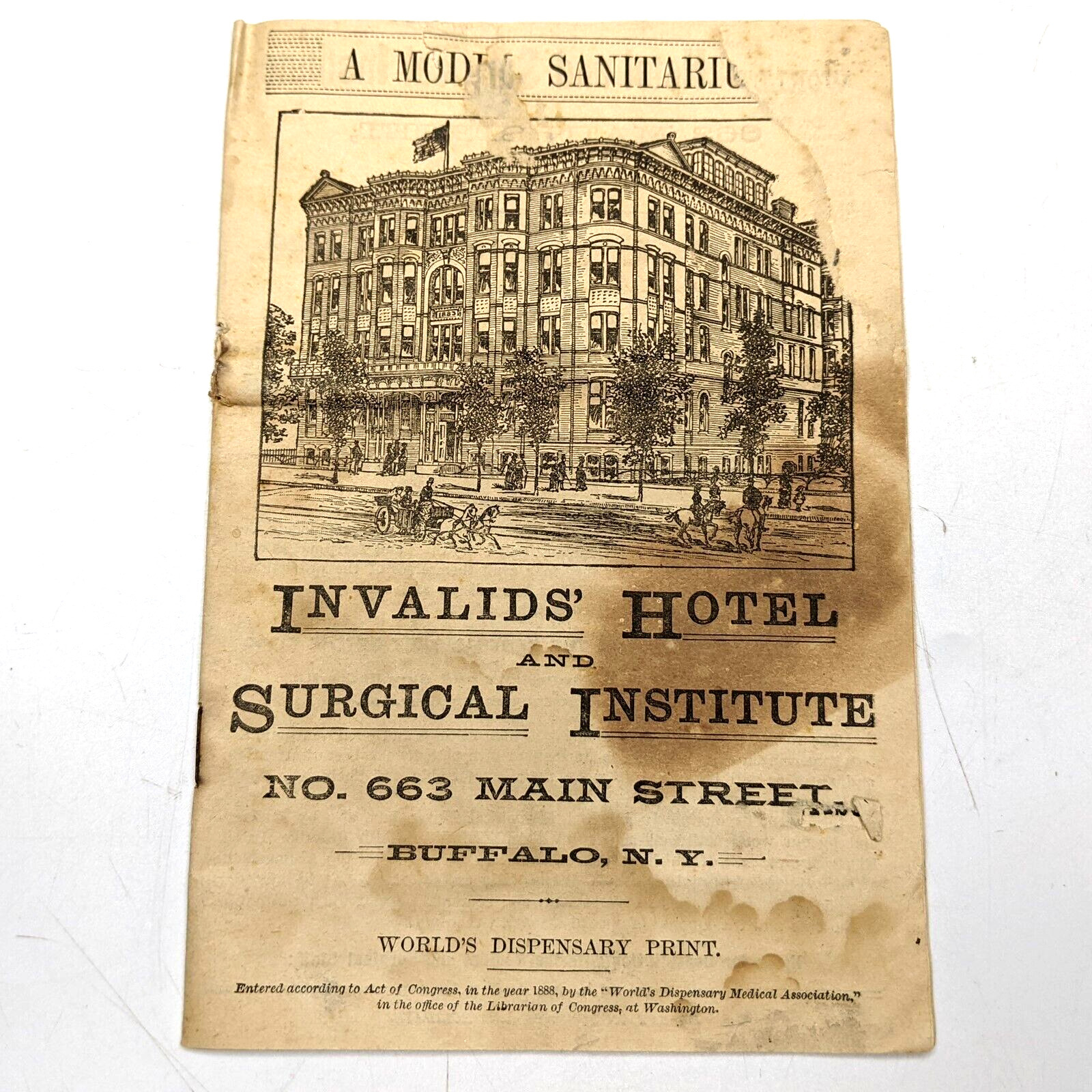 1888 Dr Pierce Invalids' Hotel Surgical Institute Booklet World's ...