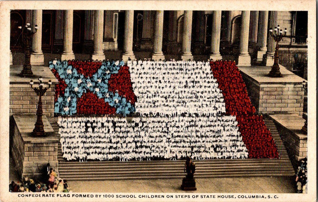 Confederate Flag by 1,000 school children on steps of State House ...