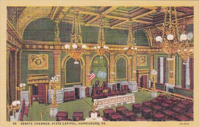 Pennsylvania Harrisburg The Senate Chamber State Capitol Building ...