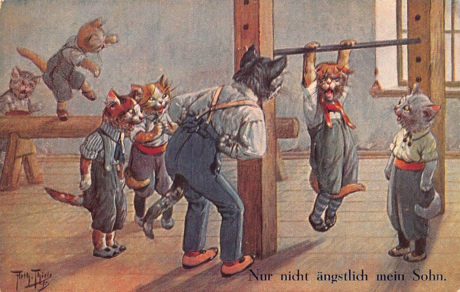 L337 Humanized Cats sport class anthropomorphic 1927 A Thiele comic ...