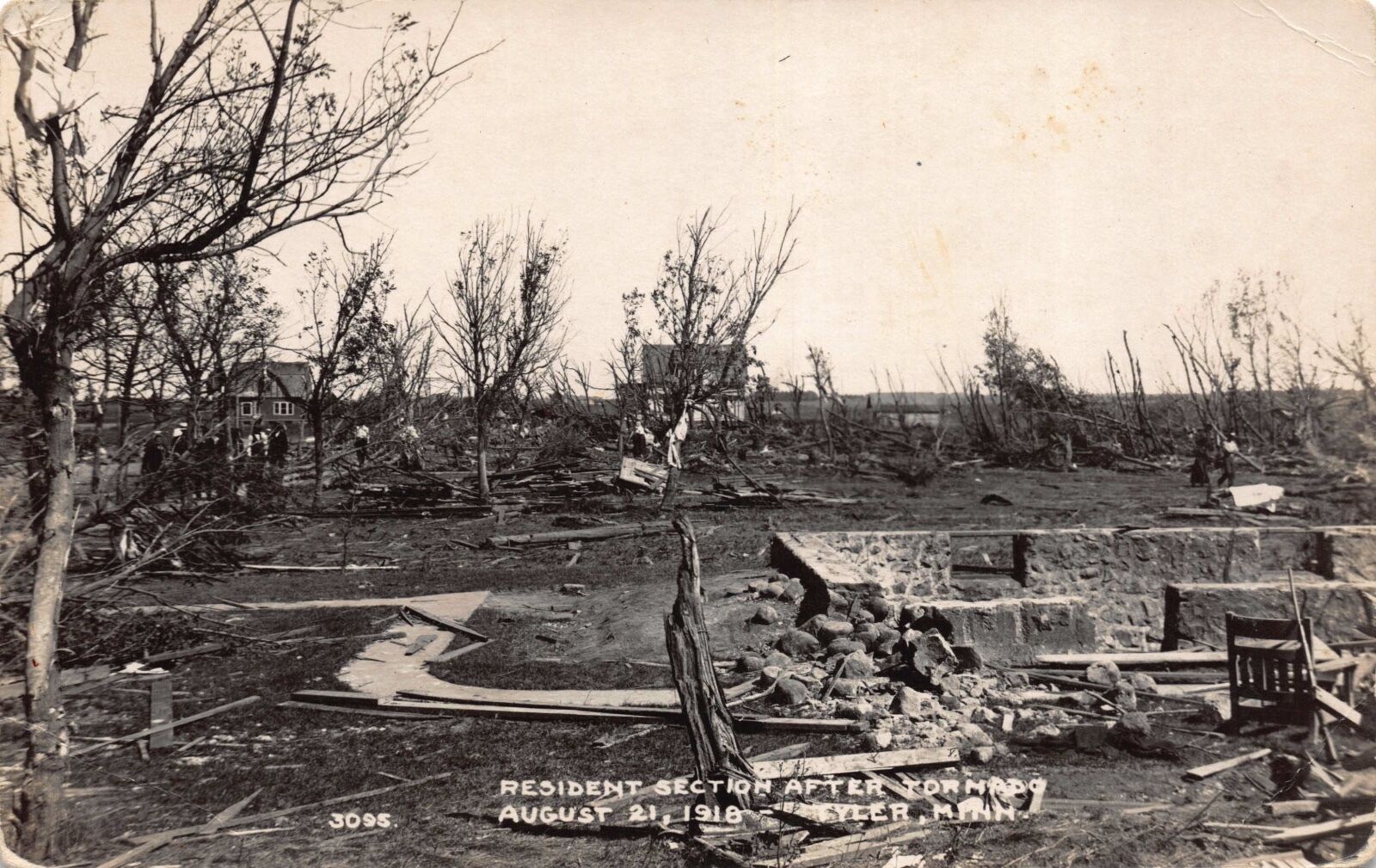 Real Photo Postcard Resident Section after Tornado in Tyler, Minnesota ...