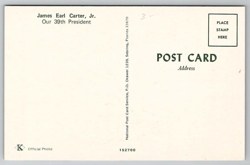 President Jimmy Carter Portrait James Earl Carter Jr. Postcard F30 ...