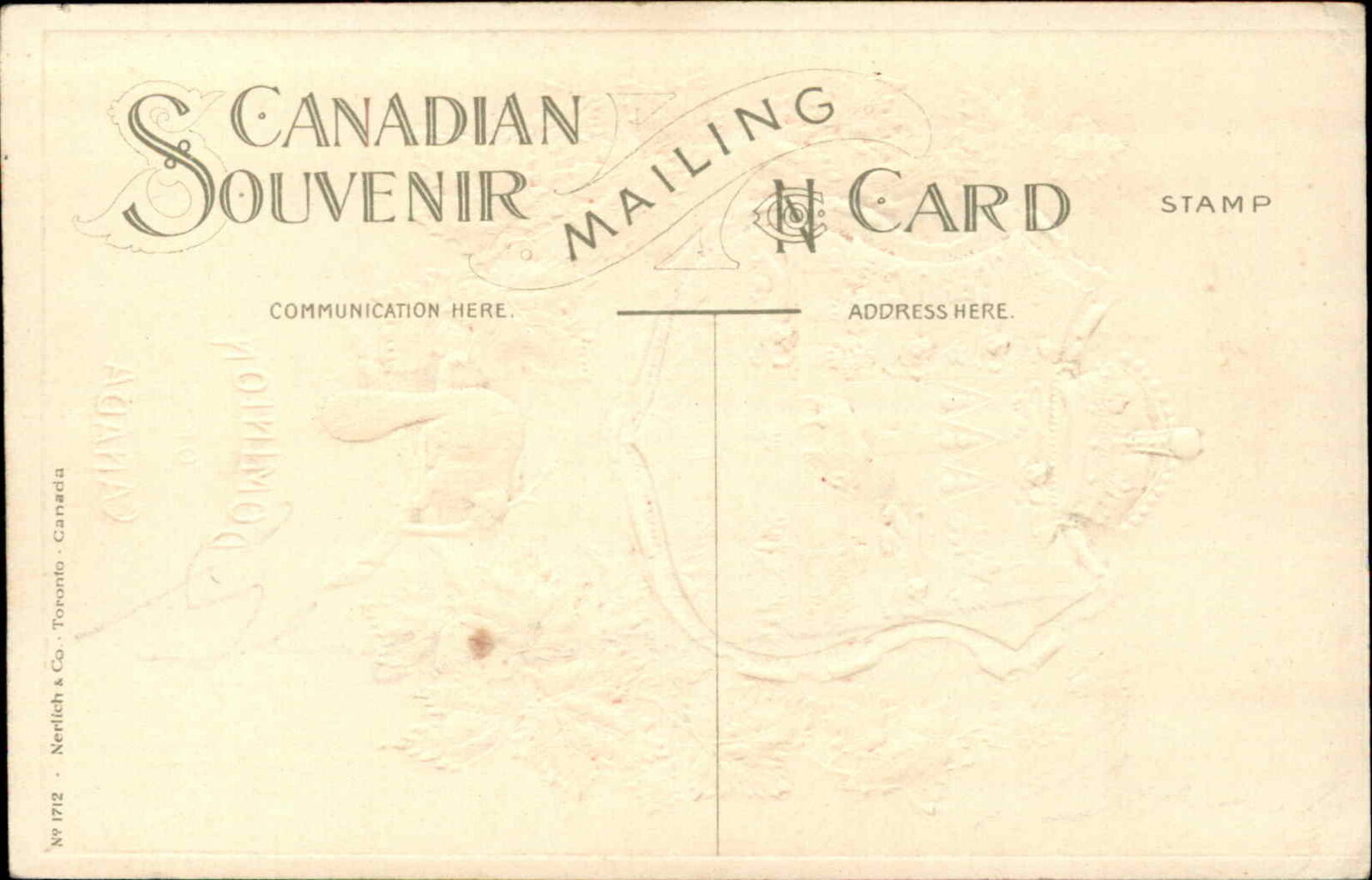 Canada Souvenir Heraldic Shield Emblem Maple Leaves Beaver c1910 ...