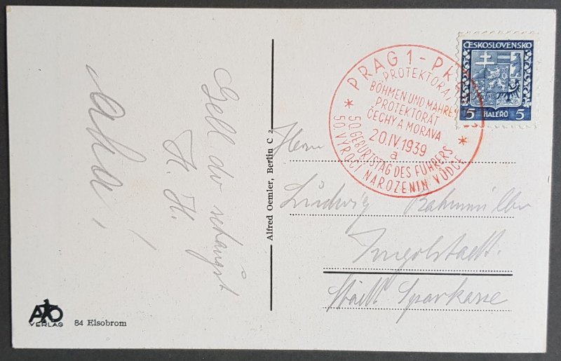 Third Reich Original Nazi Postcard Adolf Hitler ONE People ONE Empire ...