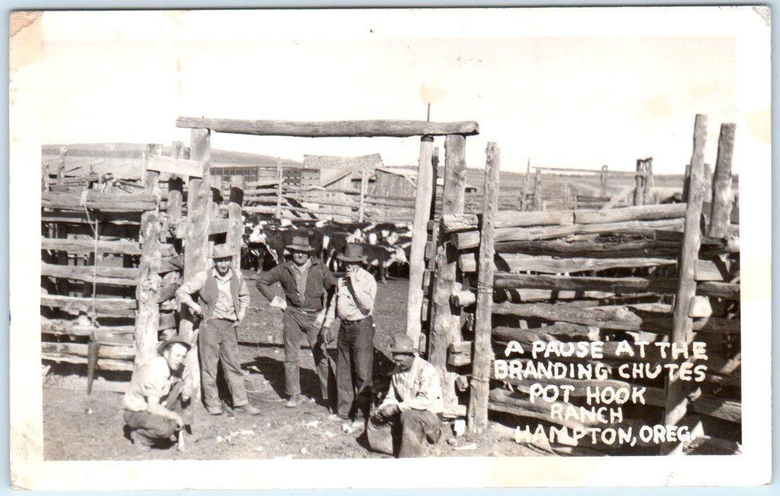 RPPC HAMPTON, Oregon OR ~ Branding Chutes POT HOOK RANCH Cattle 1947 ...