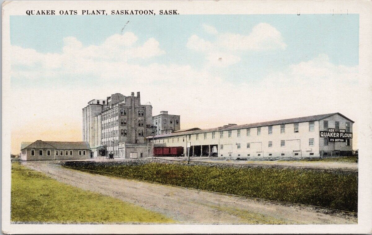Quaker Oats Plant Saskatoon Saskatchewan SK Postcard H23 *as is ...